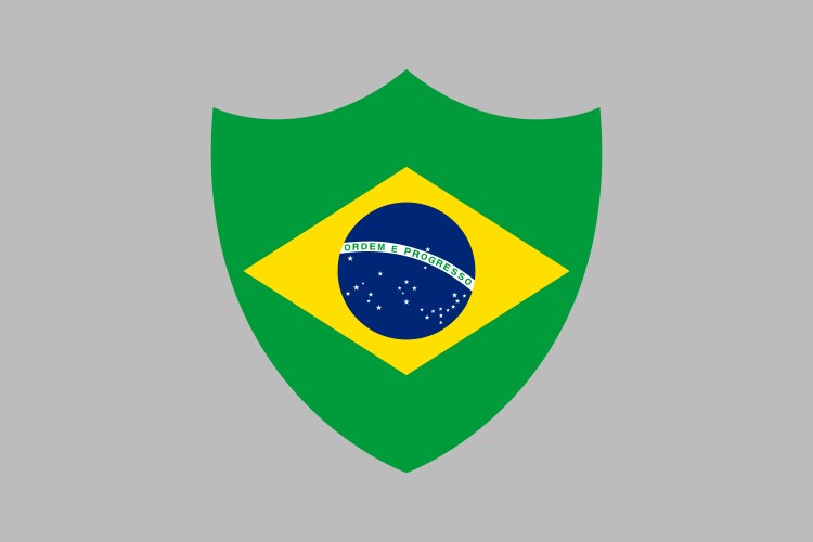 Brazil flag sign Royalty Free Vector Image - VectorStock