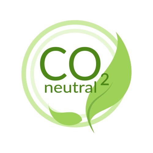 Co2 neutral icon set carbon gas emission Vector Image