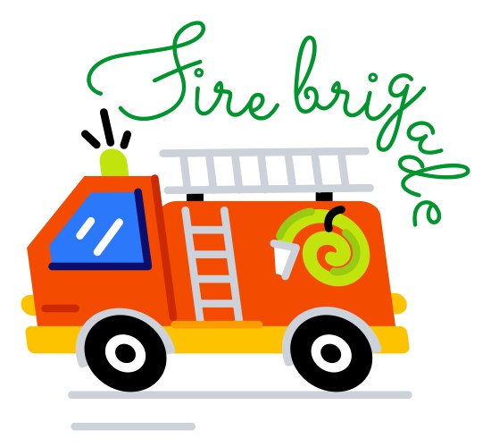 Fire brigade Royalty Free Vector Image - VectorStock