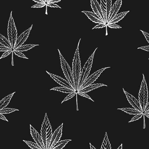 Marijuana seamless pattern Royalty Free Vector Image