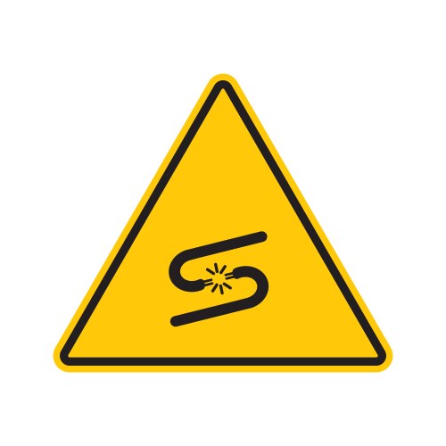Electrical short circuit icon for safety warnings Vector Image