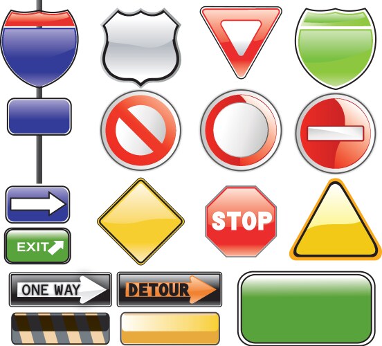 Road signs Royalty Free Vector Image - VectorStock