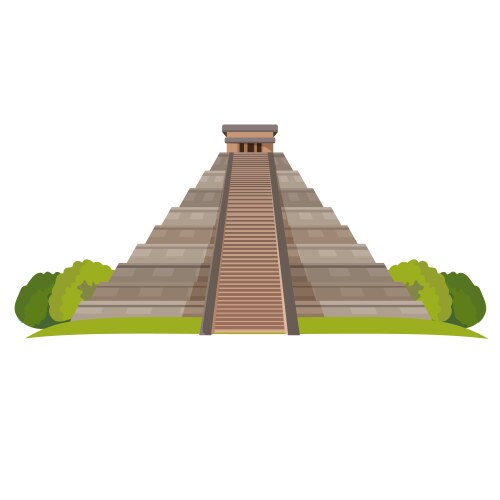 Hand sketched aztec pyramid Royalty Free Vector Image