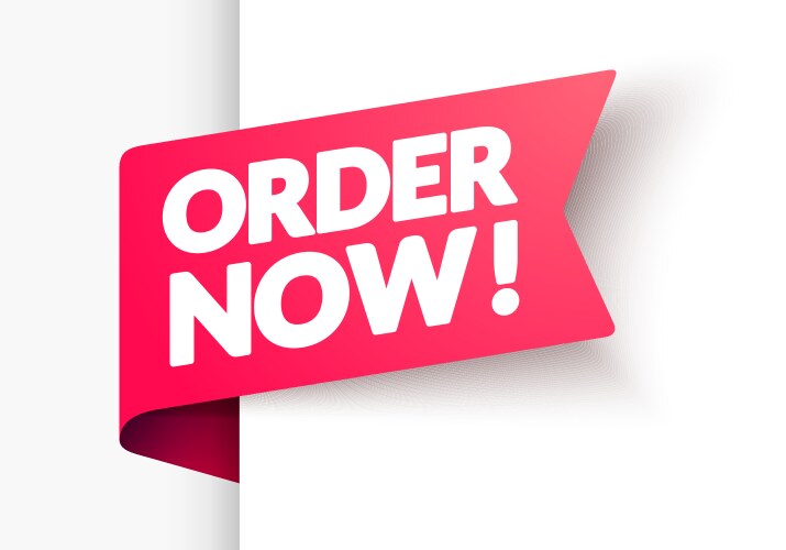 Pre-order now label or sticker Royalty Free Vector Image