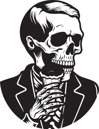 Frozen frights skeleton with soft serve ice cream Vector Image