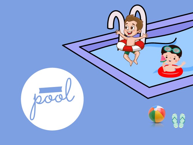 Cartoon Kids Diving in Pool Vector Images (over 570)