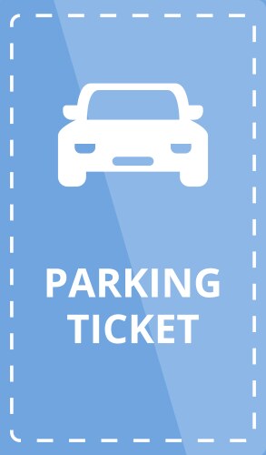 Parking ticket showing permit for car park Vector Image