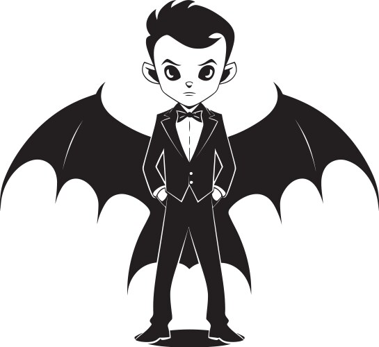 Vampire adorable dracula logo icon cute Royalty Free Vector