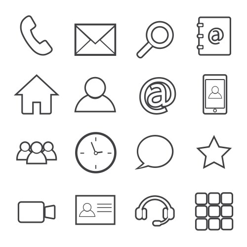 12 communication icons Royalty Free Vector Image