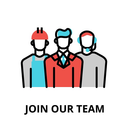 Concept of team leader icon modern flat thin line Vector Image