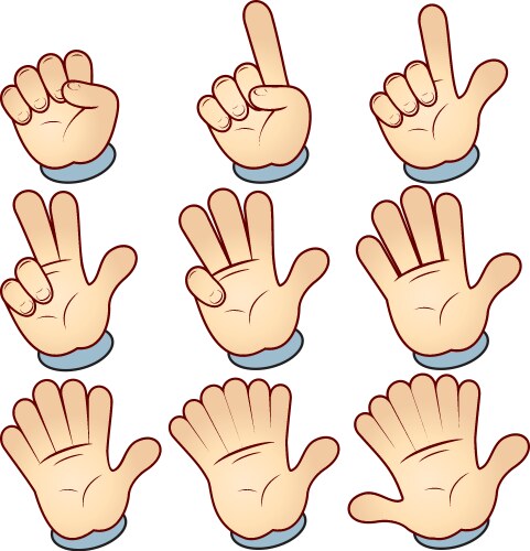 Hand signals Royalty Free Vector Image - VectorStock
