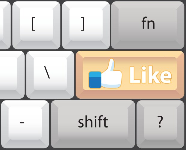 Keyboard like button Royalty Free Vector Image