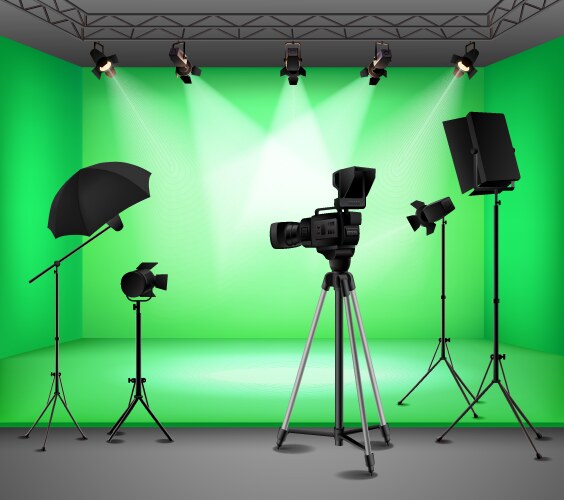 Ultra hd 4k green screen layout template Vector Image