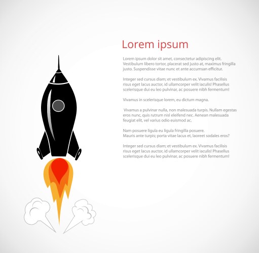 Launch of space rocket Royalty Free Vector Image