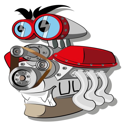 Hot rod engine Royalty Free Vector Image - VectorStock