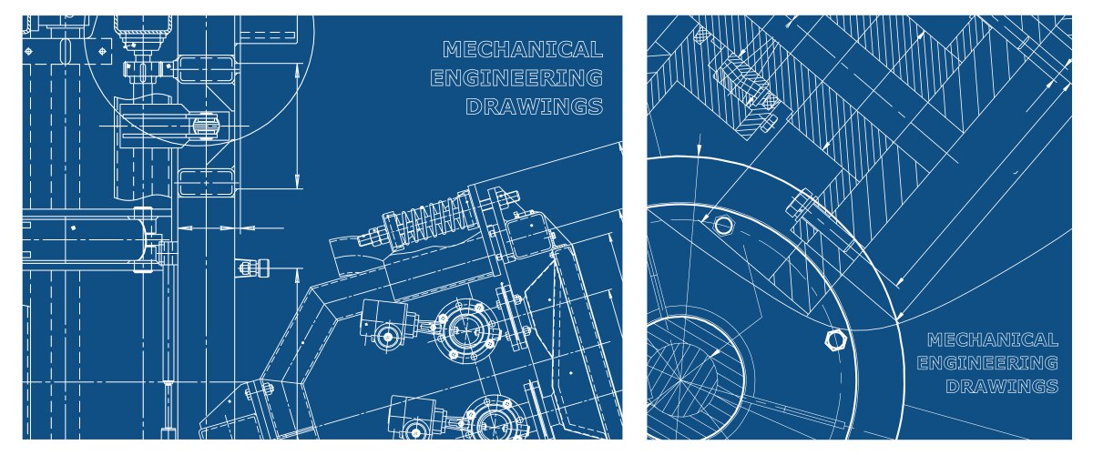 Engineering set cover flyer banner background Vector Image