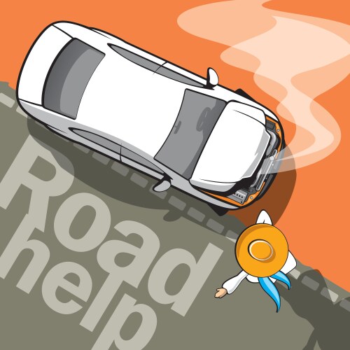 Caring child help old grandmother cross road Vector Image