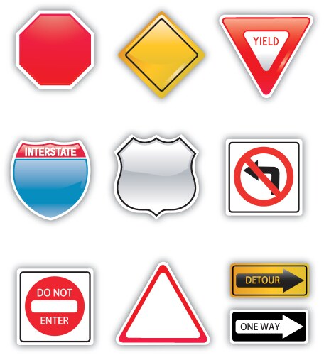Road signs Royalty Free Vector Image - VectorStock