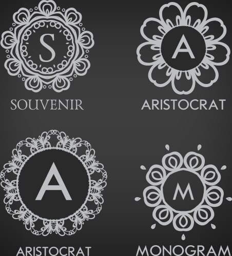 Luxury monogram frame ornamental monograms Vector Image
