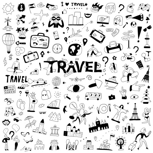 Uae travel to dubai hand draw doodle background Vector Image