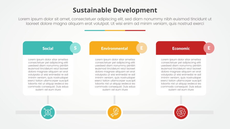 See sustainable development infographic concept Vector Image
