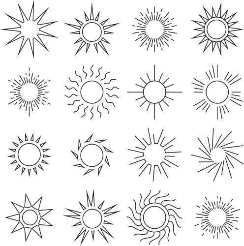 Sun Line Drawing Vector Images (over 25,000)