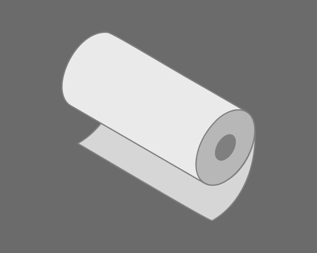Textile roll icon paper tube design for kitchen Vector Image