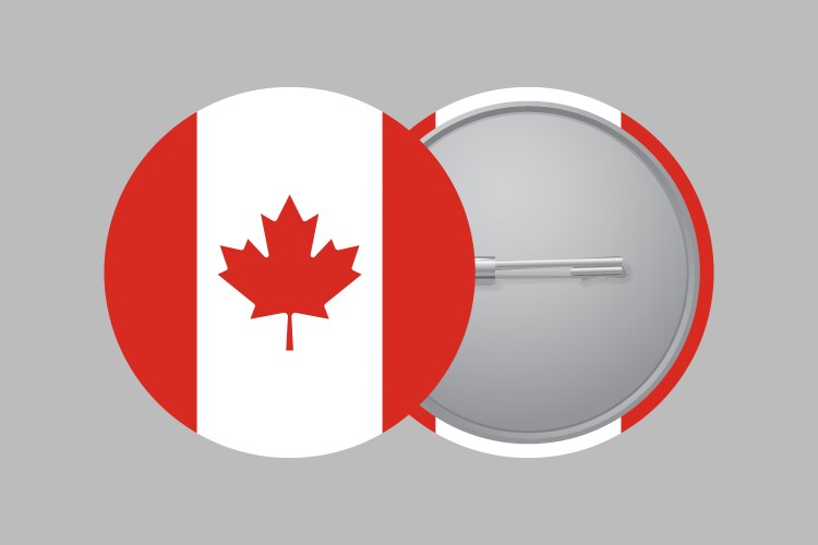 Canada flag sign Royalty Free Vector Image - VectorStock