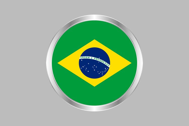 Brazil flag sign Royalty Free Vector Image - VectorStock