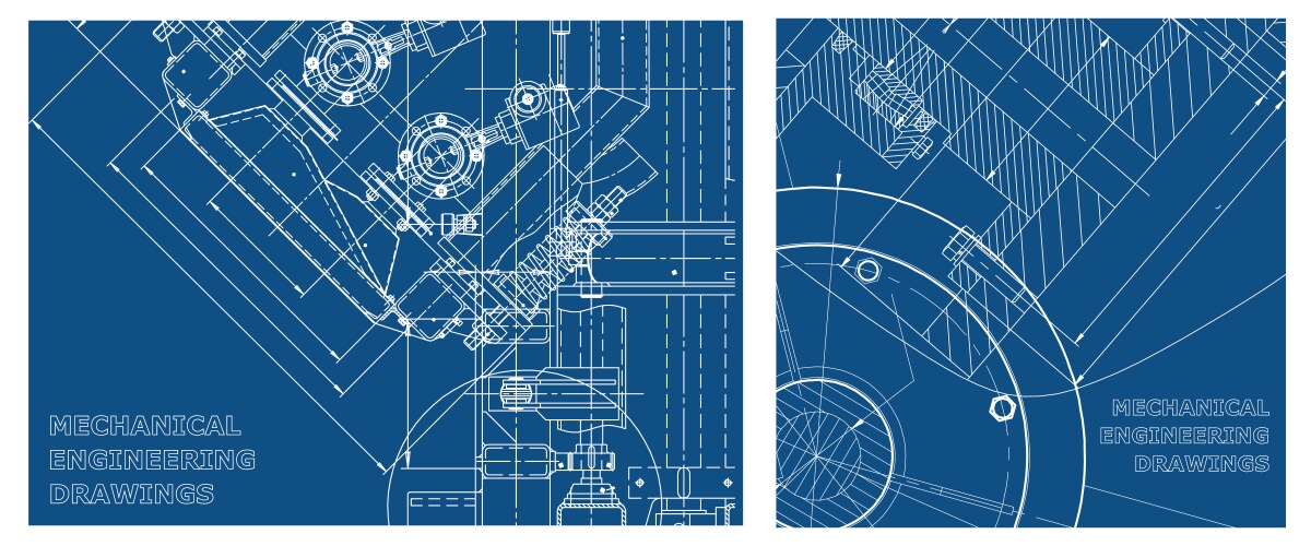 Engineering set cover flyer banner background Vector Image