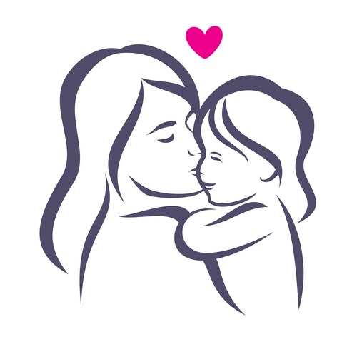 Mother Daughter Outline Vector Images (over 4,100)