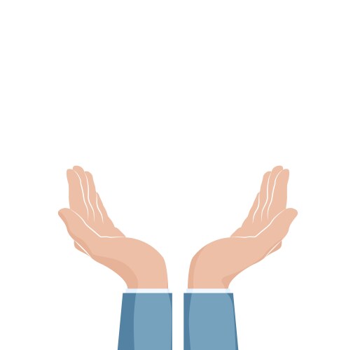 Two Hands - Helping Gesture Royalty Free Vector Image