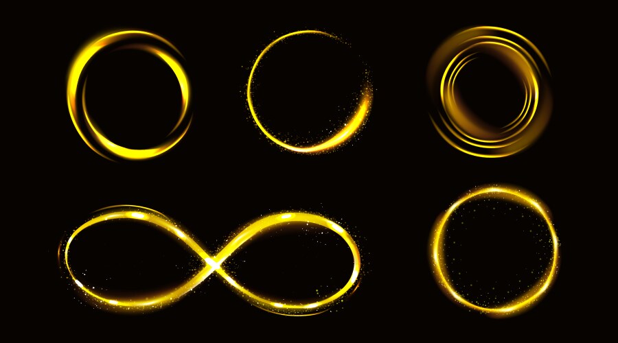 Golden infinity symbol Royalty Free Vector Image