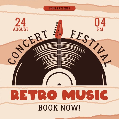 Music vintage background Royalty Free Vector Image