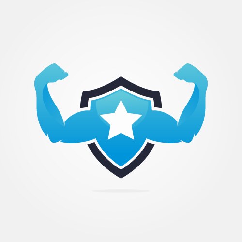 Shield health and safety logo design template Vector Image