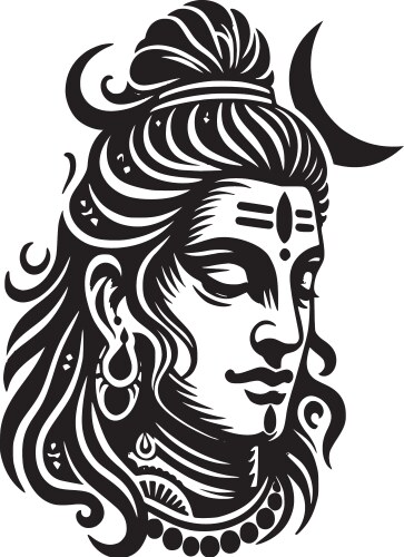 Divine shiva sacred art Royalty Free Vector Image