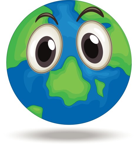 Planet earth kawaii character Royalty Free Vector Image
