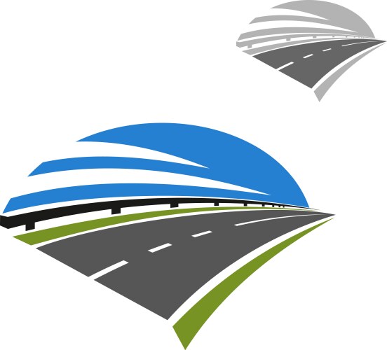 Highway road intersection traffic crossroad route Vector Image