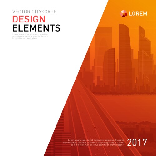 Annual report cover design template for business Vector Image