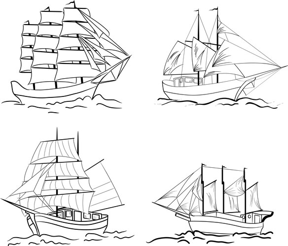 Sailing ship Royalty Free Vector Image - VectorStock