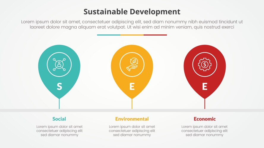 See sustainable development infographic concept Vector Image