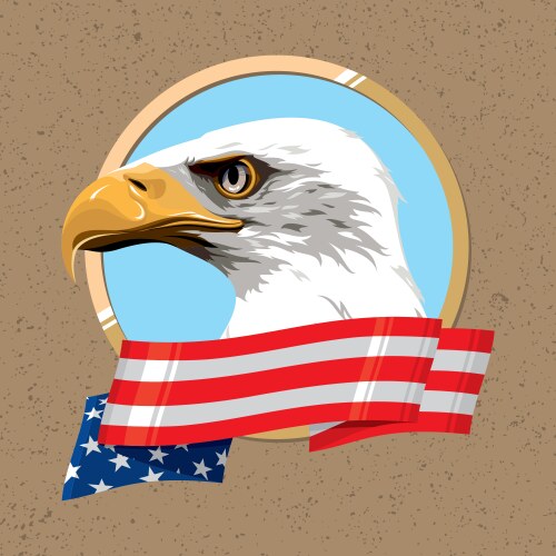 Usa flag dog Royalty Free Vector Image - VectorStock