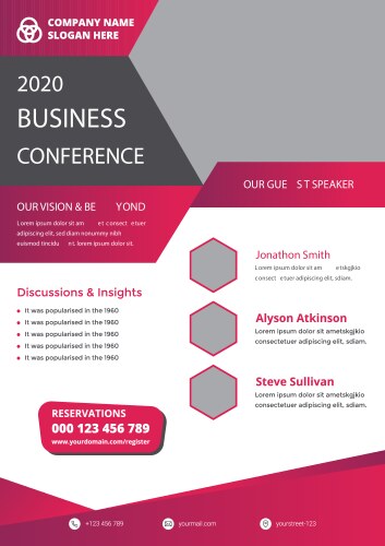 Flyer design background brochure template Vector Image