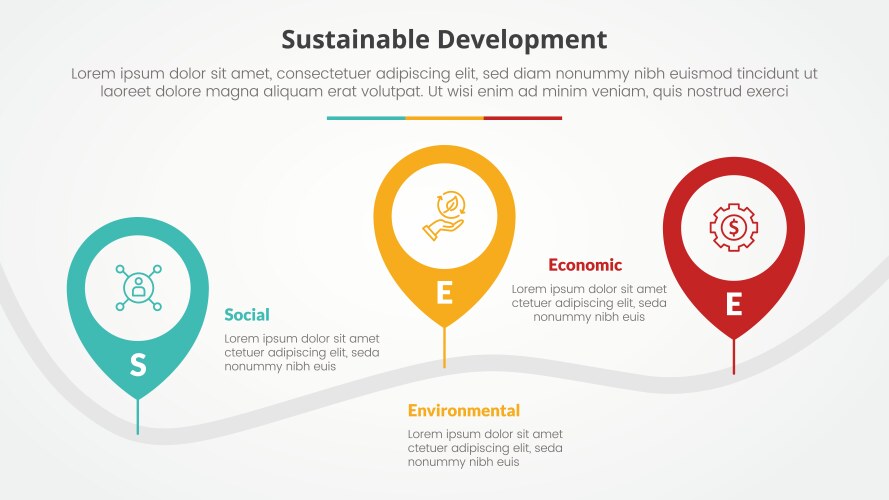 See sustainable development infographic concept Vector Image
