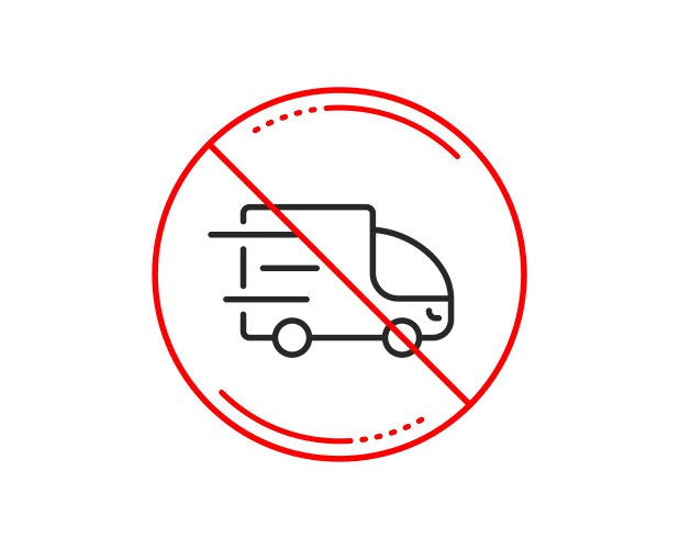Stop shopping line icon no panic buying sign – Royalty-Free Vector ...
