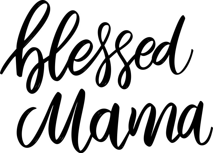 Mom day text lettering phrase for poster greeting Vector Image