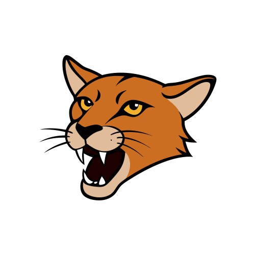 Fossa lynx angry kawaii Royalty Free Vector Image