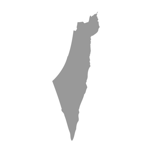 Israel map silhouette Royalty Free Vector Image