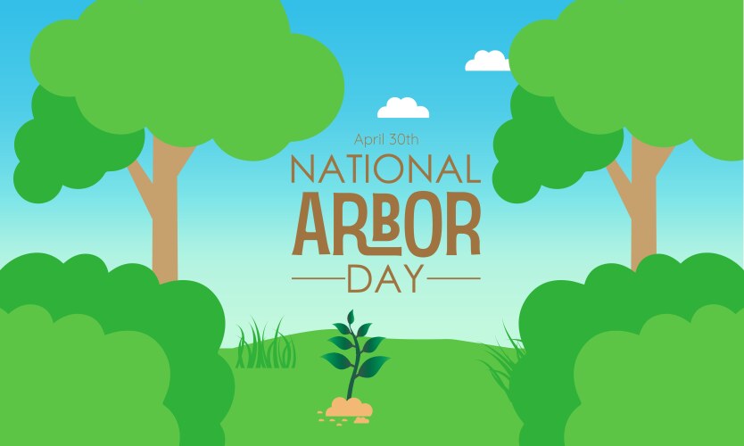 National arbor day celebrated every year of april Vector Image