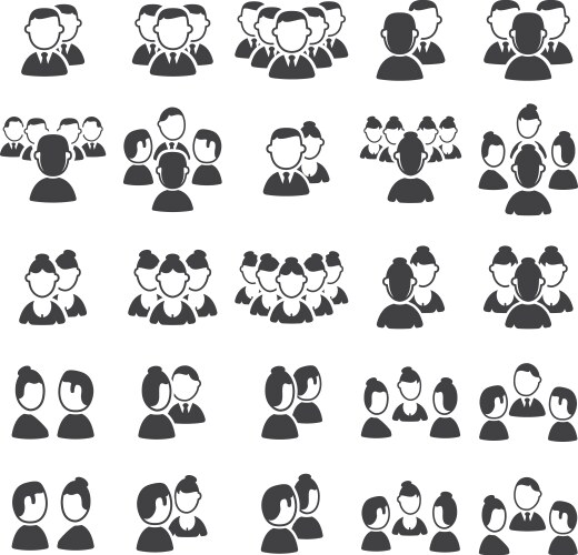 Cute kawaii face icon set on white background Vector Image